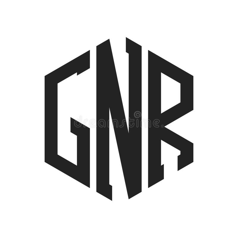 GNR Logo Design. Initial Letter GNR Monogram Logo Using Hexagon Shape ...
