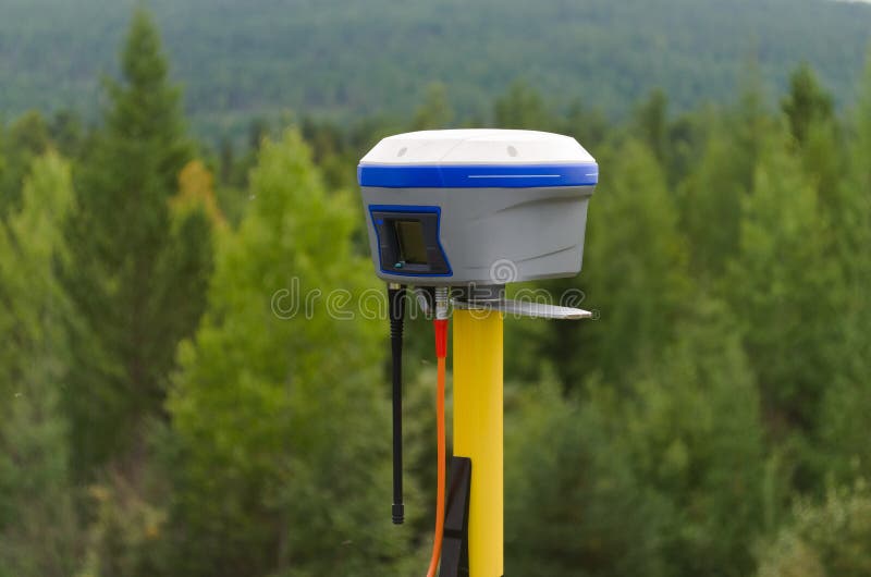 GNSS Base Station Receiver Running RTK Mode at Quiet and Tranquil Place ...