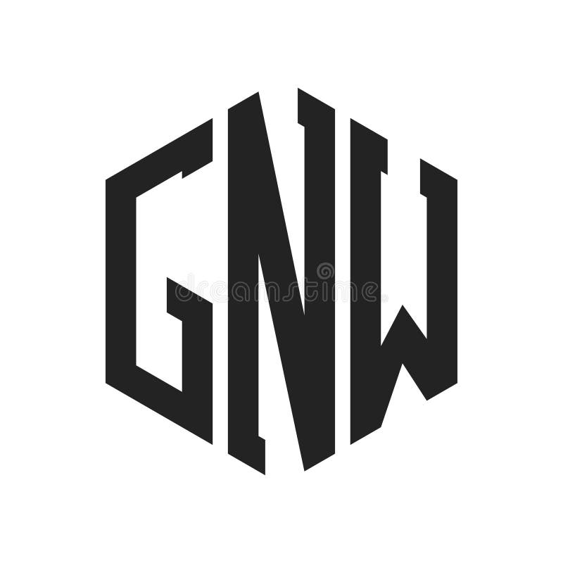 GNW Logo Design. Initial Letter GNW Monogram Logo Using Hexagon Shape ...