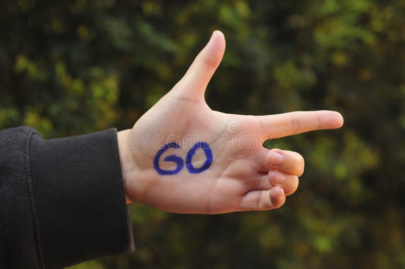 Go ahead hand gesture stock image. Image of approve, away - 20443829