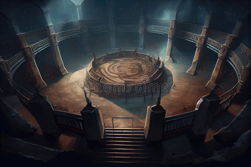 Go into Arena for Preparation and Fights Stock Illustration ...