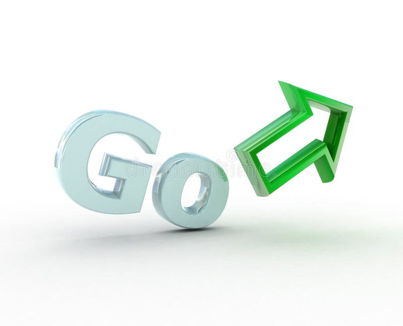 Go! and arrow. stock illustration. Illustration of symbol - 20634009