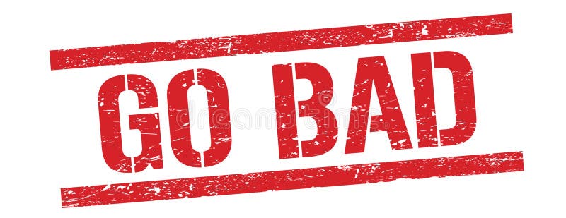 GO BAD Text on Red Vintage Lines Stamp Stock Illustration ...