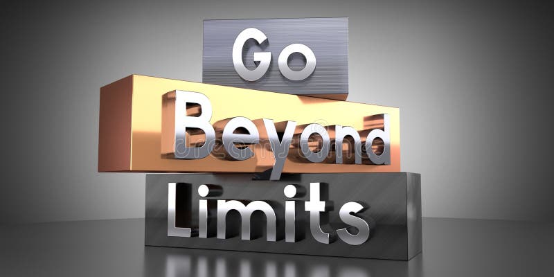 Go Beyond Limits - Words on Metal Blocks Stock Illustration ...