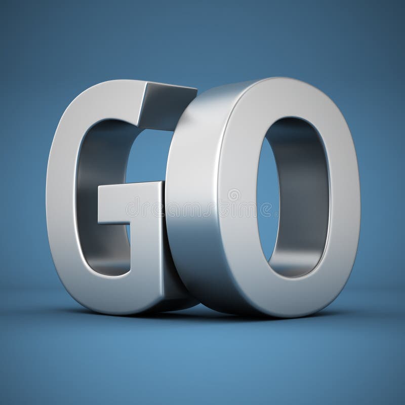 GO on blue stock illustration. Illustration of icon, design - 38953827