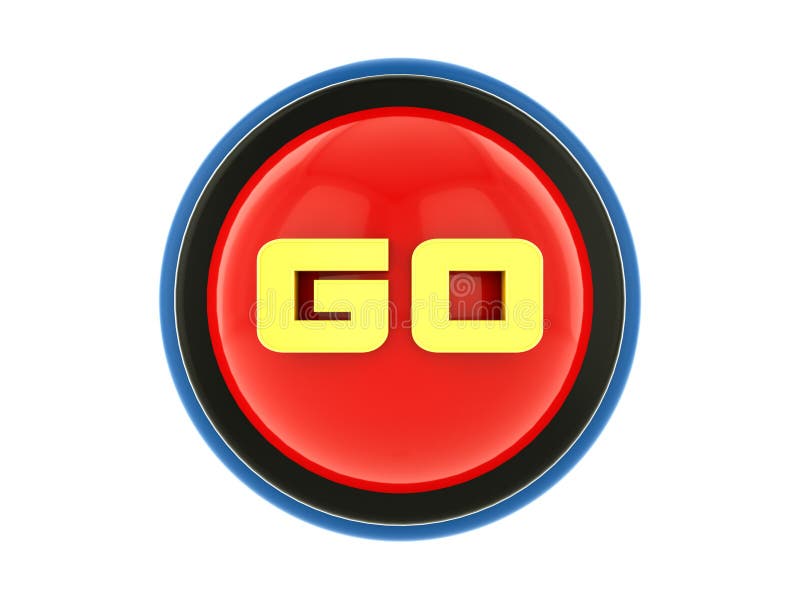 Button Icon: GO stock illustration. Illustration of symbol - 17212255