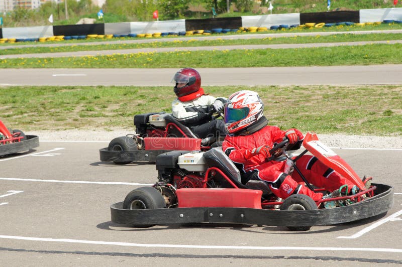 Go-cart racing editorial stock photo. Image of line, contest - 20475318