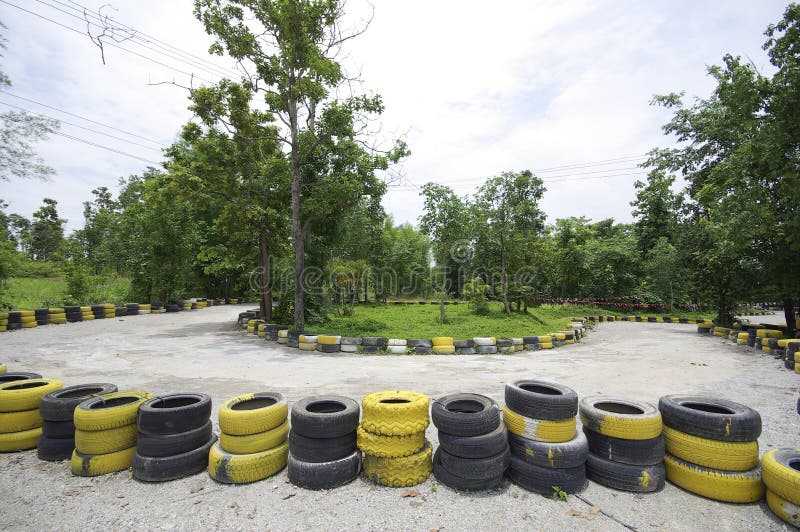 Cart track stock image. Image of green, road, track, summer - 15868311