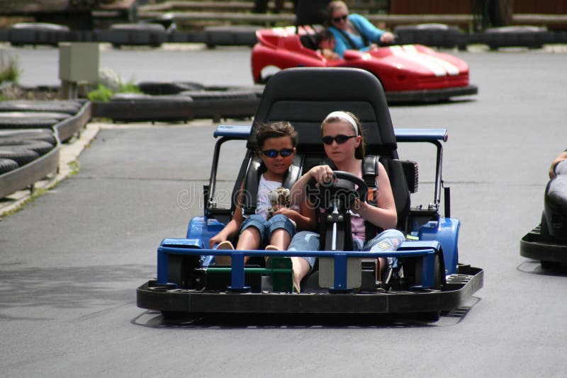 Go carts stock image. Image of kids, people, girl, activity - 3292697