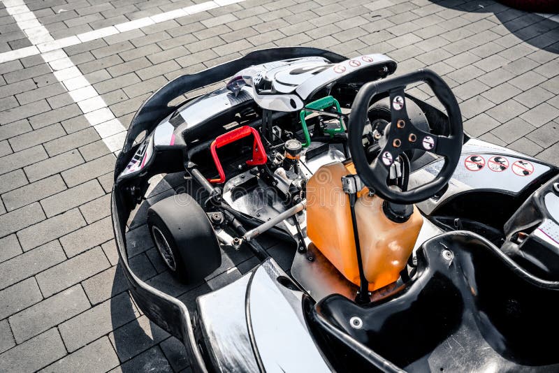 Go Carts at the Track and Ready To Start Stock Image - Image of karting ...