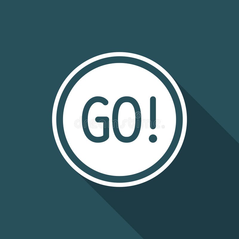 Go! Concept - Vector Web Icon Stock Vector - Illustration of alert ...