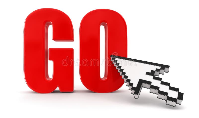 GO and Cursor (clipping Path Included) Stock Illustration ...