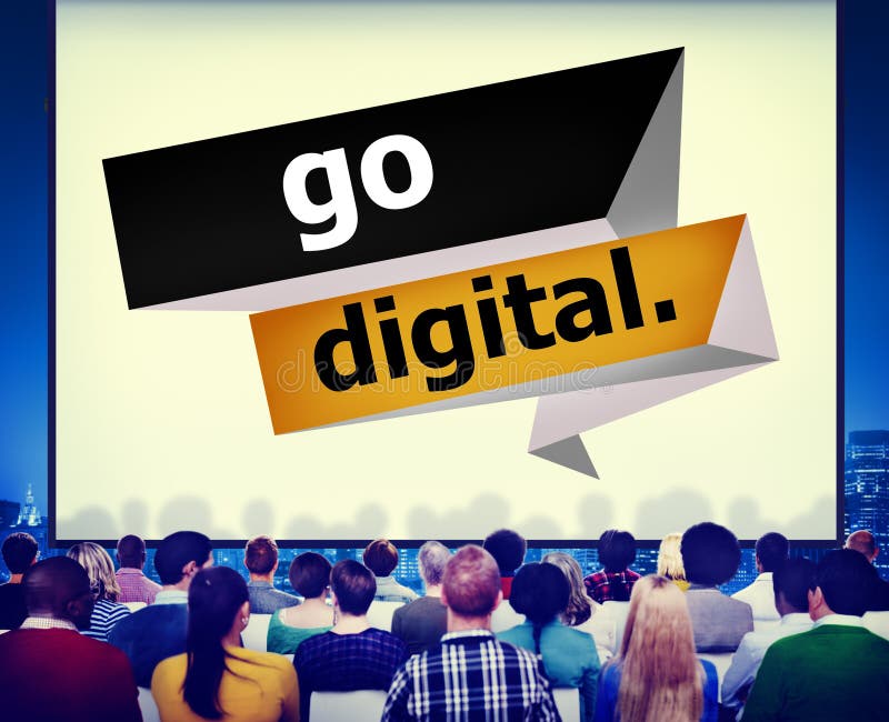 Go Digital Modern Latest Technology Upgrade Concept Stock Photo - Image ...