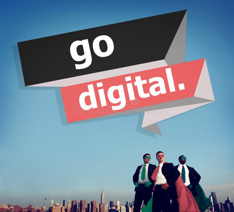 Go Digital Modern Latest Technology Upgrade Concept Stock Photo - Image ...