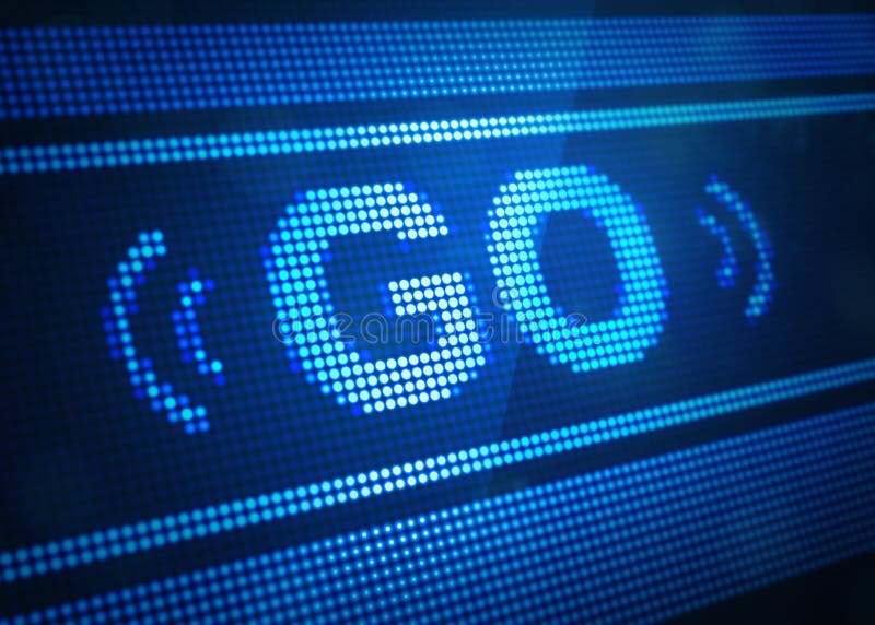 Go Digital Screen 3d Illustration Stock Illustration - Illustration of ...