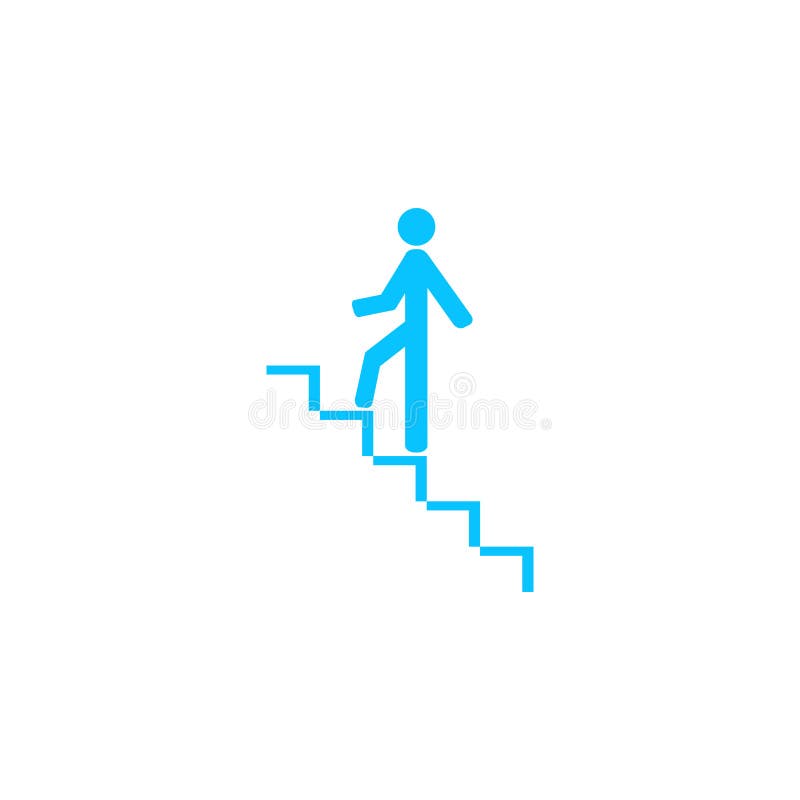 Go down up icon flat stock illustration. Illustration of businessman ...