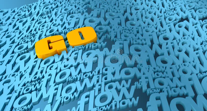 Go with the Flow stock illustration. Illustration of acknowledge - 26062194