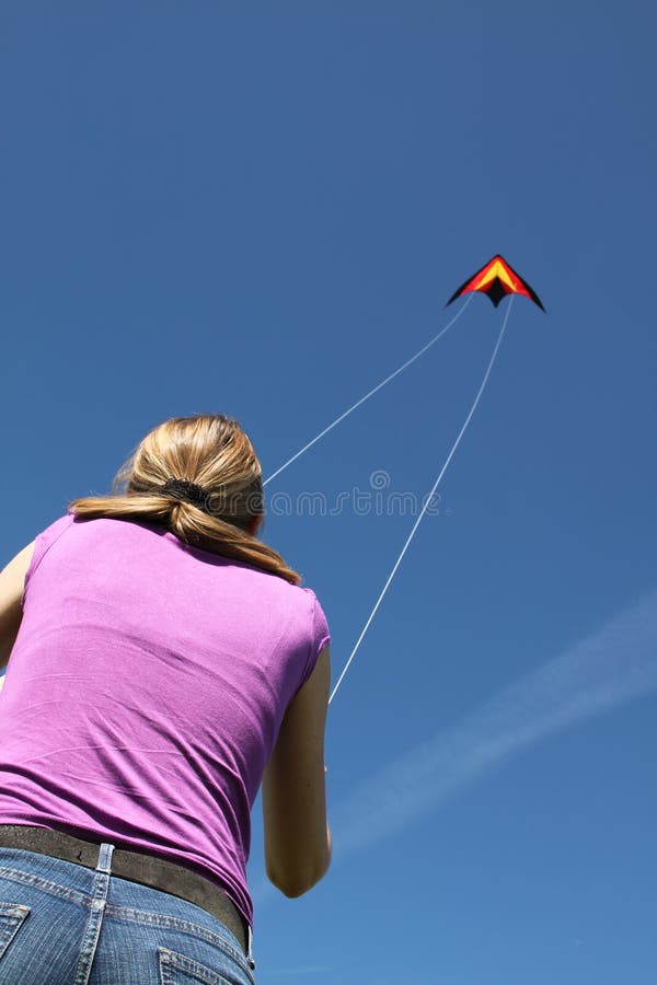 Go fly a kite stock photo. Image of alone, girl, single - 12011832