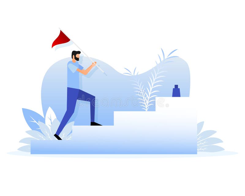 Go Forward People. Flat Design Stock Vector - Illustration of corporate ...