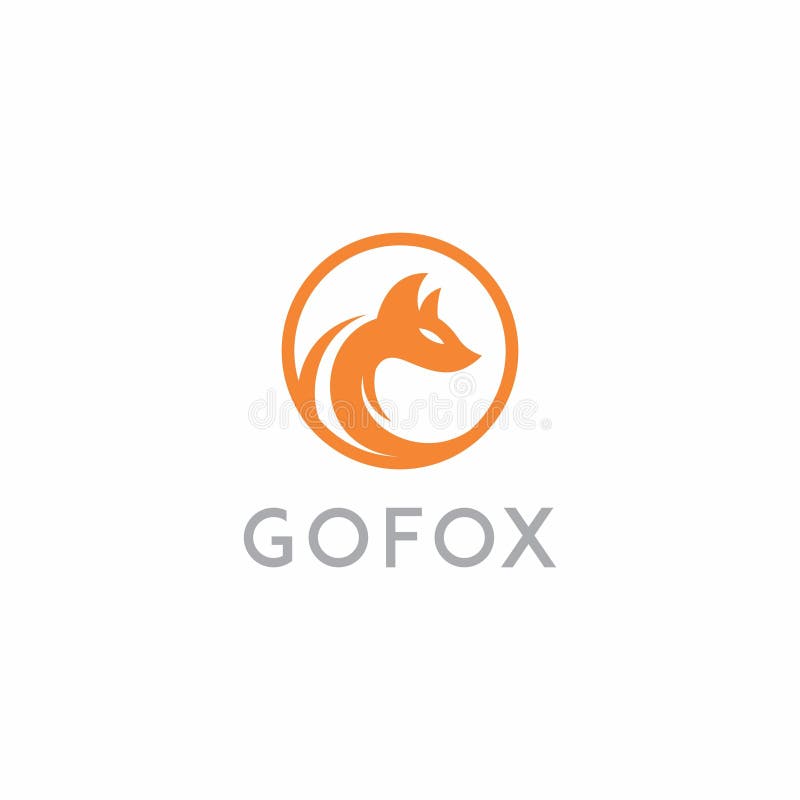 Go Fox Logo. Fox Vector Illustration Stock Vector - Illustration of ...