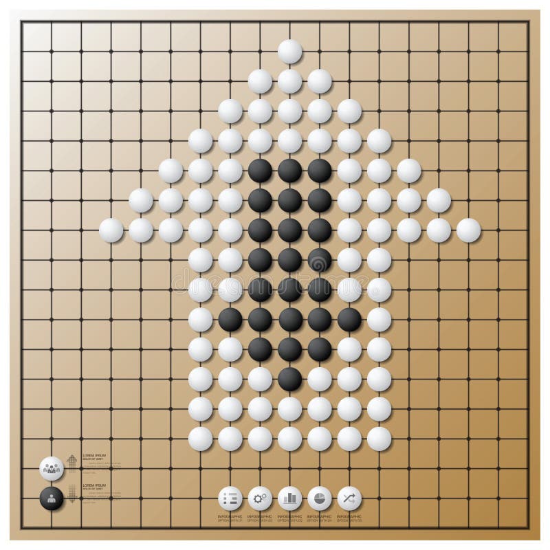 Go Game Business Strategy Infographic with Arrow Shape Stock Vector ...