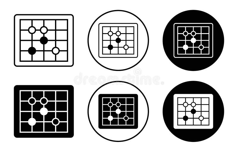 Go game icon stock vector. Illustration of strategy - 325374667