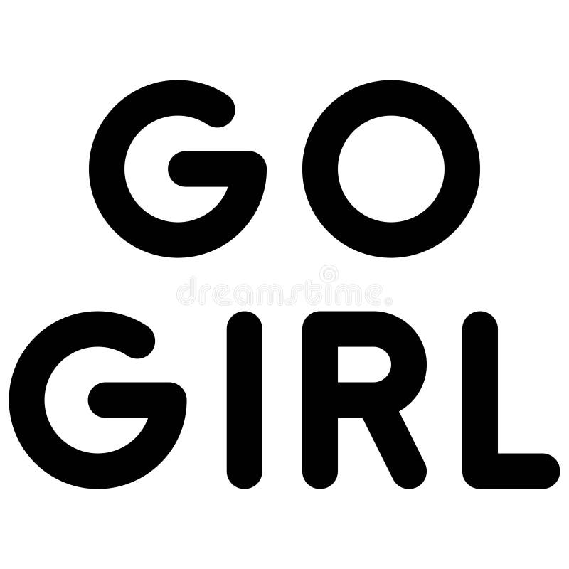 Go Girl Icon, Feminism Related Vector Stock Vector - Illustration of ...