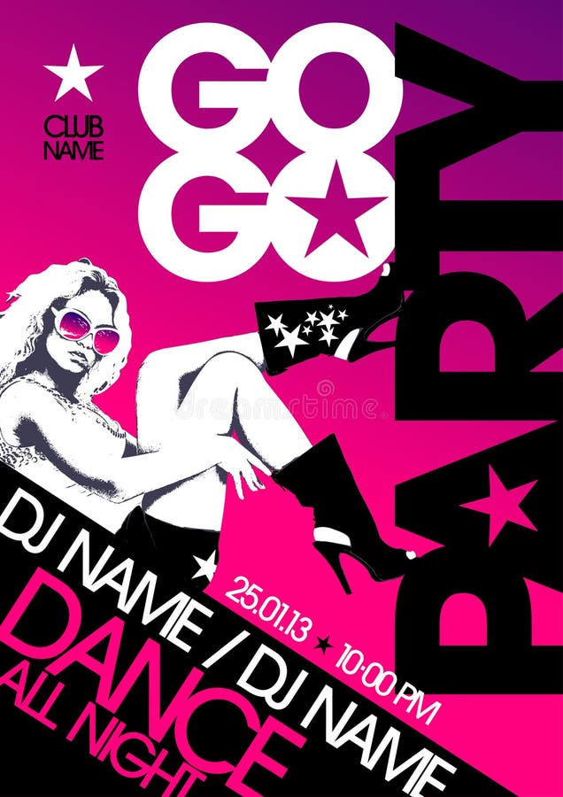 Party design template. stock vector. Illustration of disco - 24461172