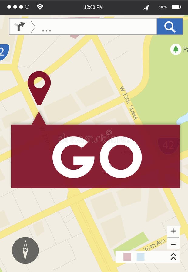 Go Going Navigation Direction Concept Stock Illustration - Illustration ...
