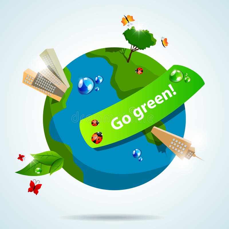 Kids Playing in Green World Stock Vector - Illustration of child, cute ...