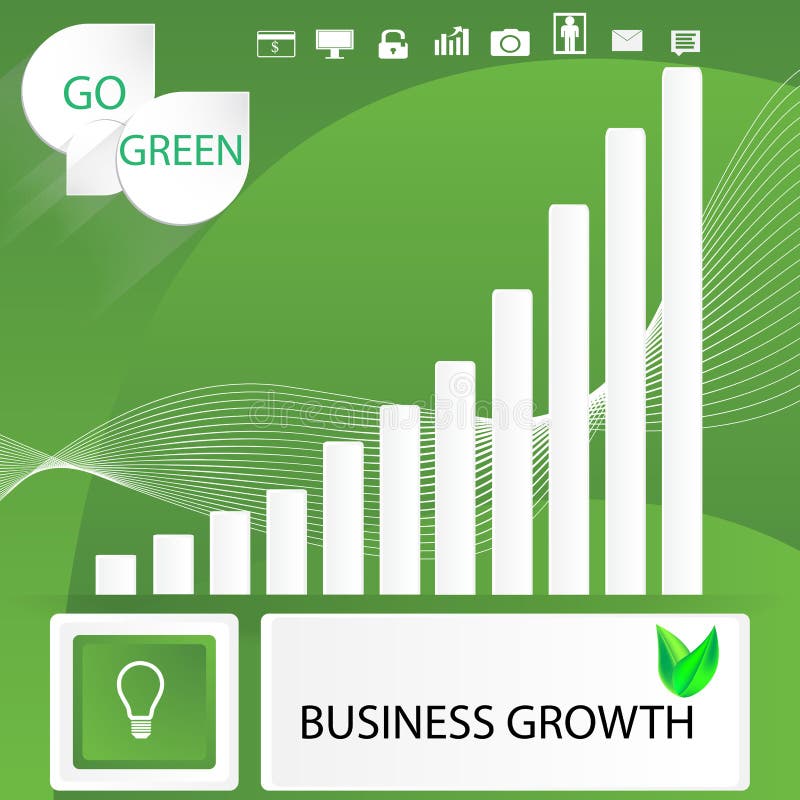 Go Green Business Abstract Infographic Elements Stock Vector ...