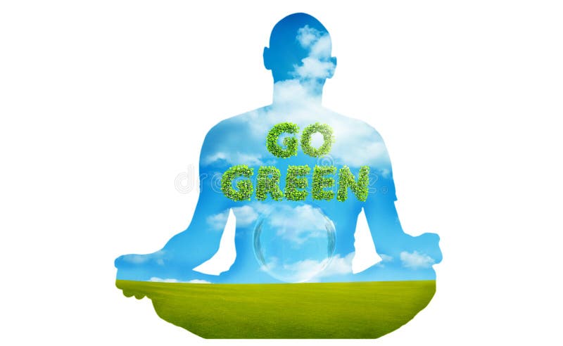 Go Green Call for Global Sustainable Development Stock Illustration ...
