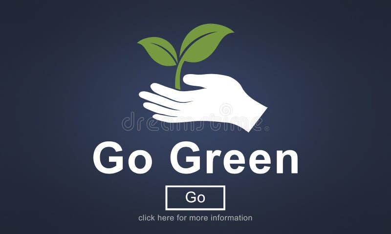 Go Green Conservation Ecology Environmental Concept Stock Illustration ...