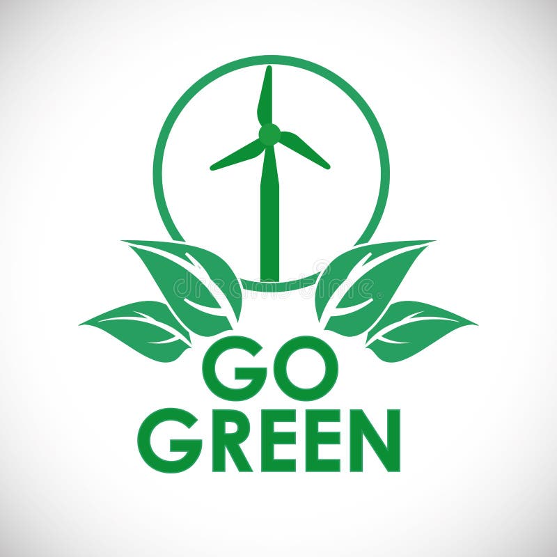 Go green design stock vector. Illustration of environment - 58546975