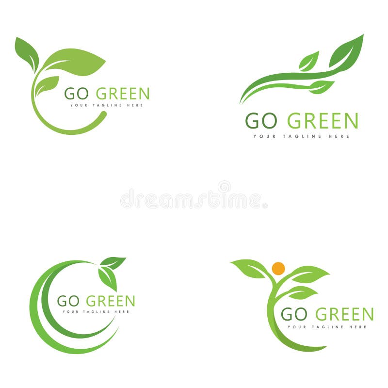 Go Green Tree Logo Stock Illustrations – 1,395 Go Green Tree Logo Stock ...