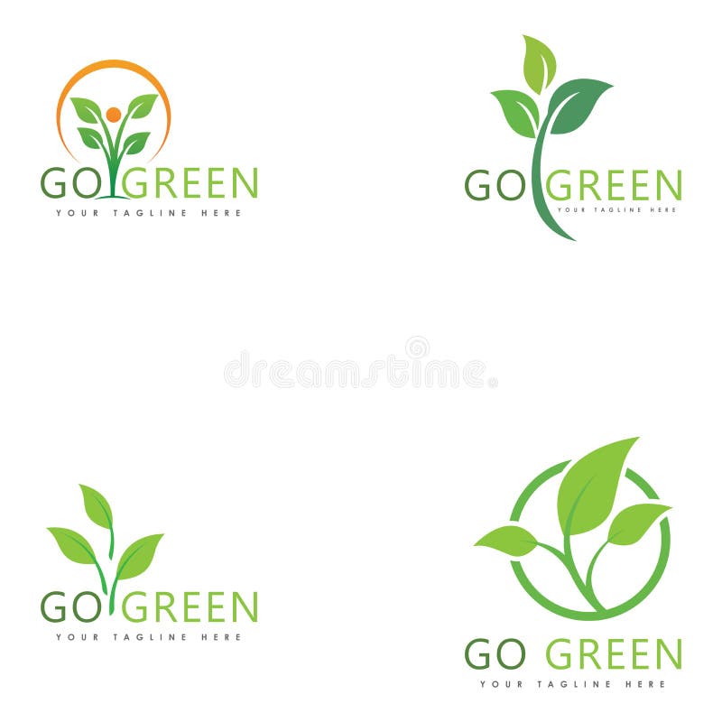 Go Green Tree Logo Stock Illustrations – 1,395 Go Green Tree Logo Stock ...