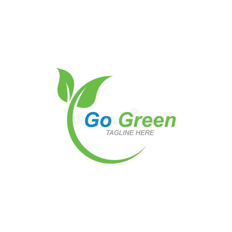 Go Green,Eco Tree Leaf Logo Template Stock Vector - Illustration of ...