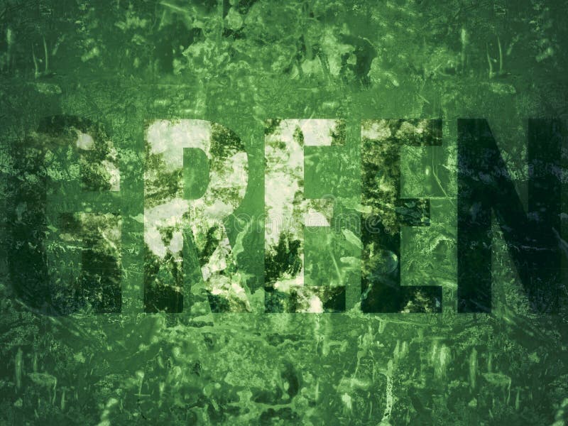 Go Green Ecological Concept Background with Green Word Text Inside ...