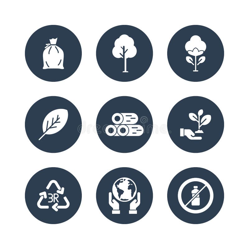 Go Green Ecology Circle Filled Icon Set Vector Stock Vector ...