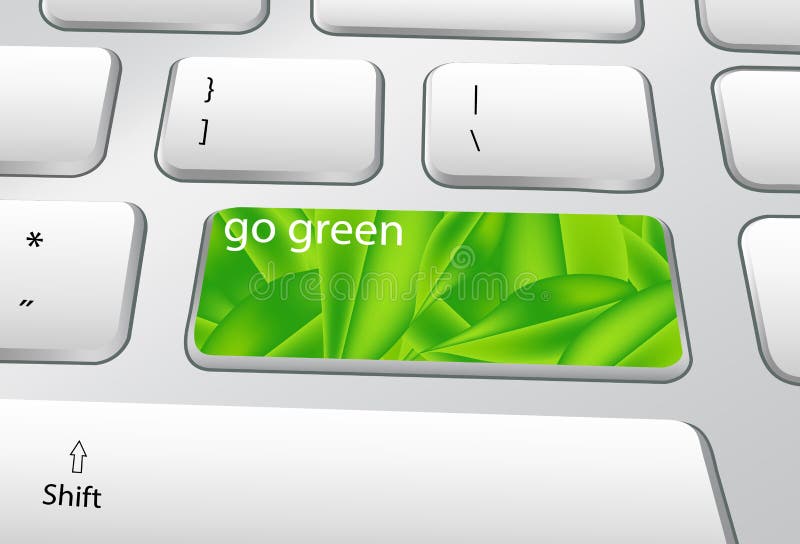 Keyboard Go Green Button Stock Illustrations – 47 Keyboard Go Green ...