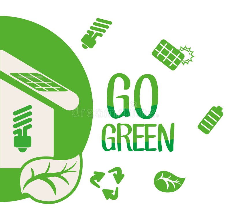 Go Green Environment Ecology Concept Stock Vector - Illustration of ...
