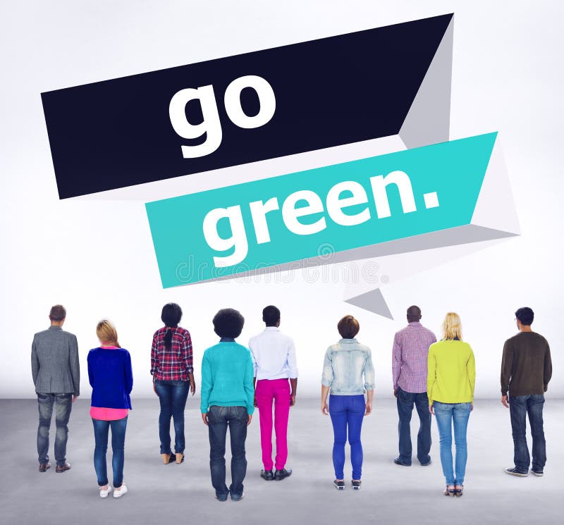 Go Green Environmental Conservation Business Concept Stock Photo ...
