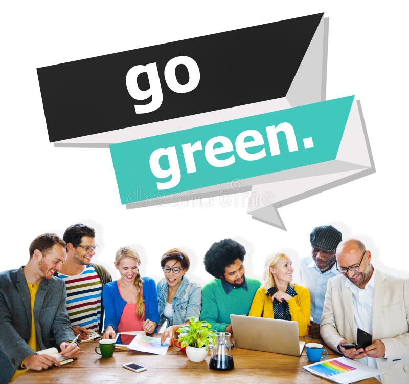 Go Green Environmental Conservation Business Concept Stock Photo ...