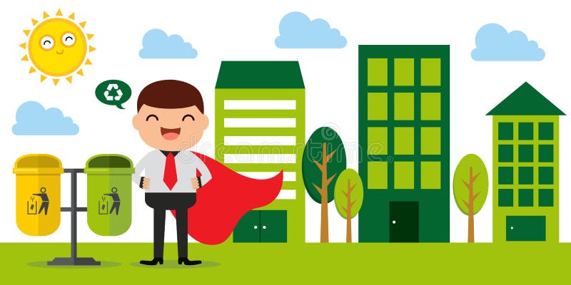 Go green illustration stock vector. Illustration of male - 91239356