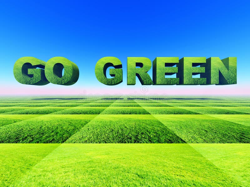 Go green stock illustration. Illustration of environmental - 32653902