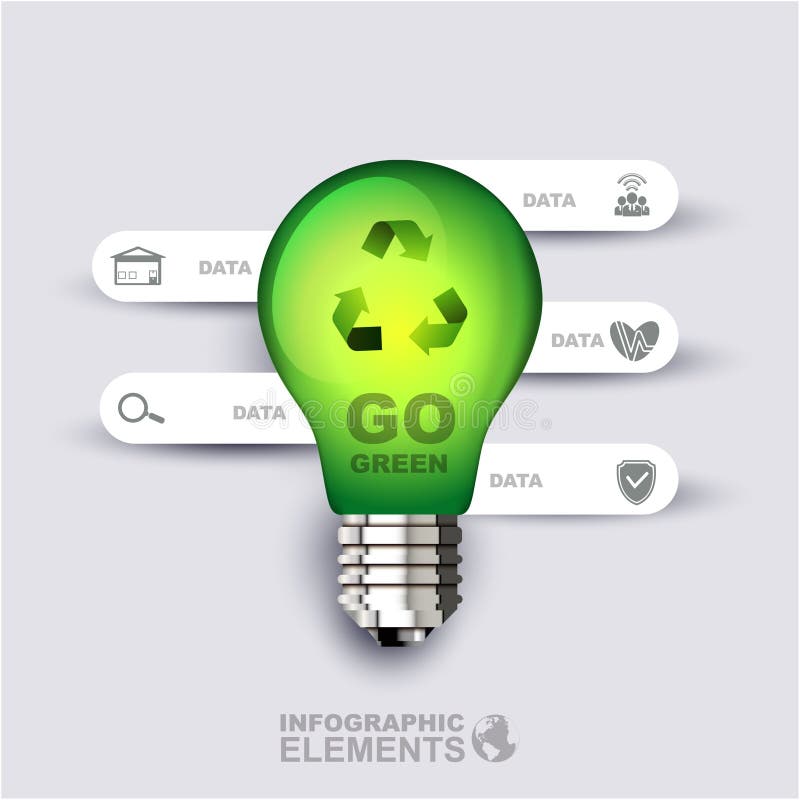 Go Green Infographic Template Stock Illustration - Illustration of ...