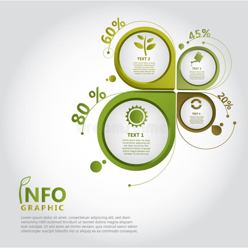 Go Green Infographic. Vector Illustration Decorative Design Stock ...
