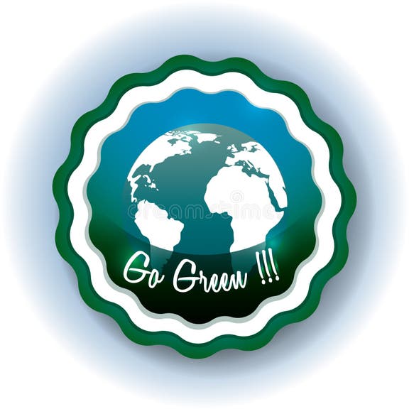 Go Green Label. Vector Illustration Decorative Design Stock ...