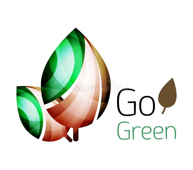 Go Green. Leaf Nature Concept Stock Illustration - Illustration of ...