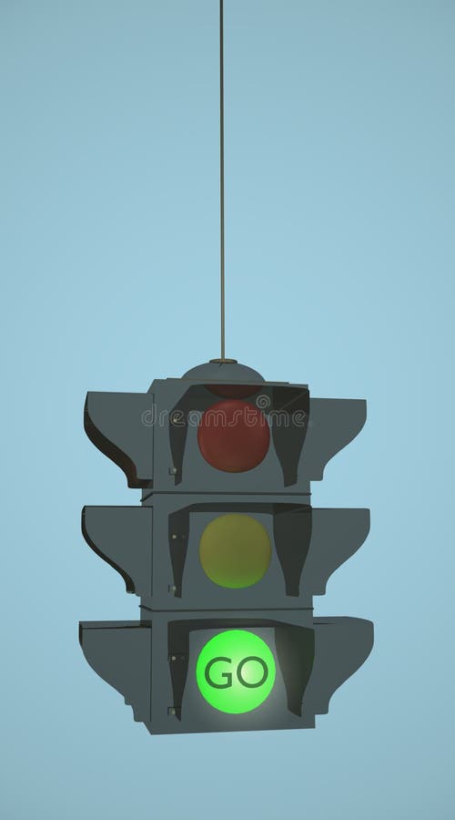 Go Green Light stock illustration. Illustration of black - 12808658